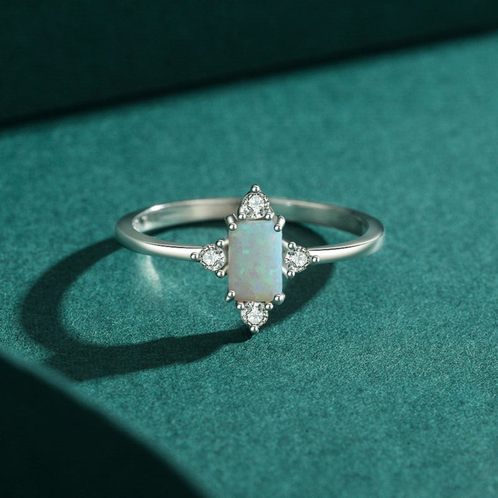 Shining Opal 925 Sterling Silver Ring