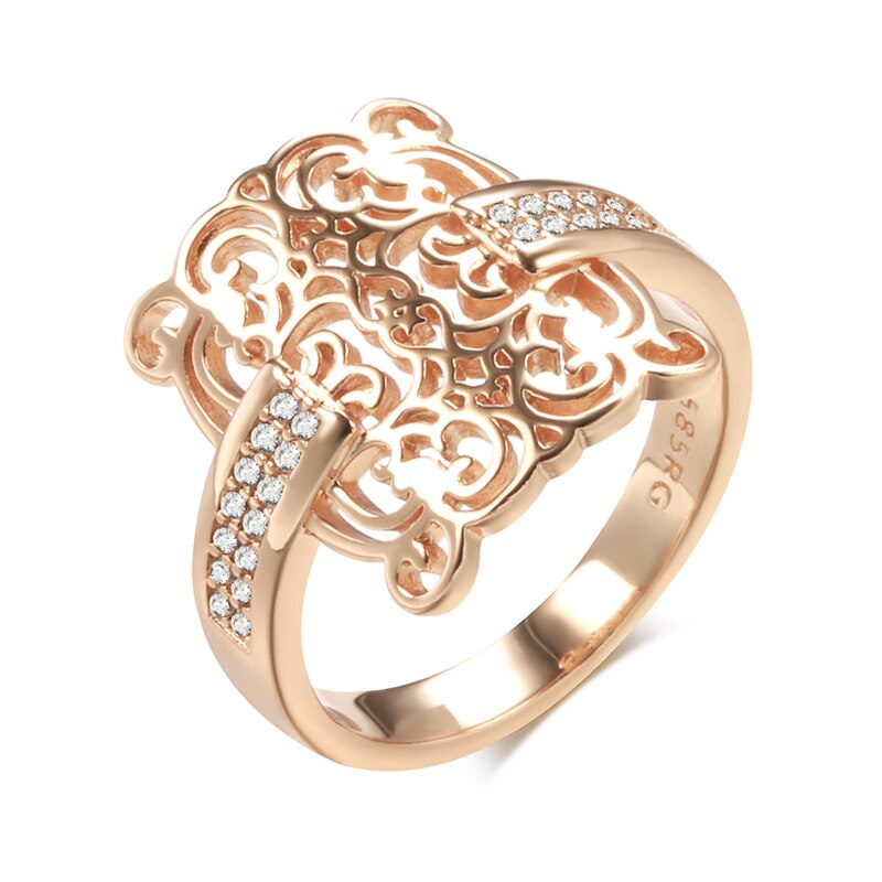 Vintage Ethnic Design 14K Rose Gold Plated Ring